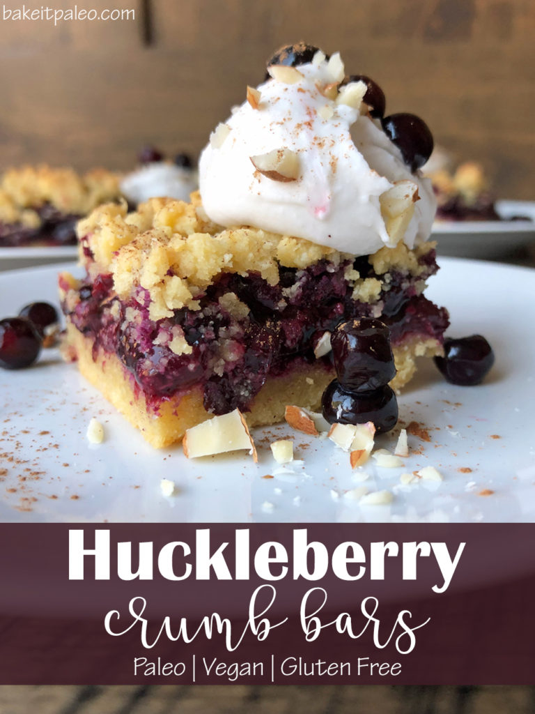 Huckleberry Crumb Bars (Paleo, Vegan) - Bake It Paleo