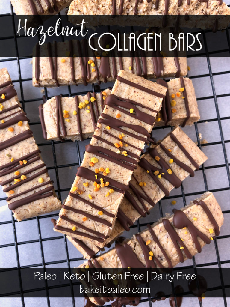 Hazelnut Collagen Protein Bars - Bake It Paleo
