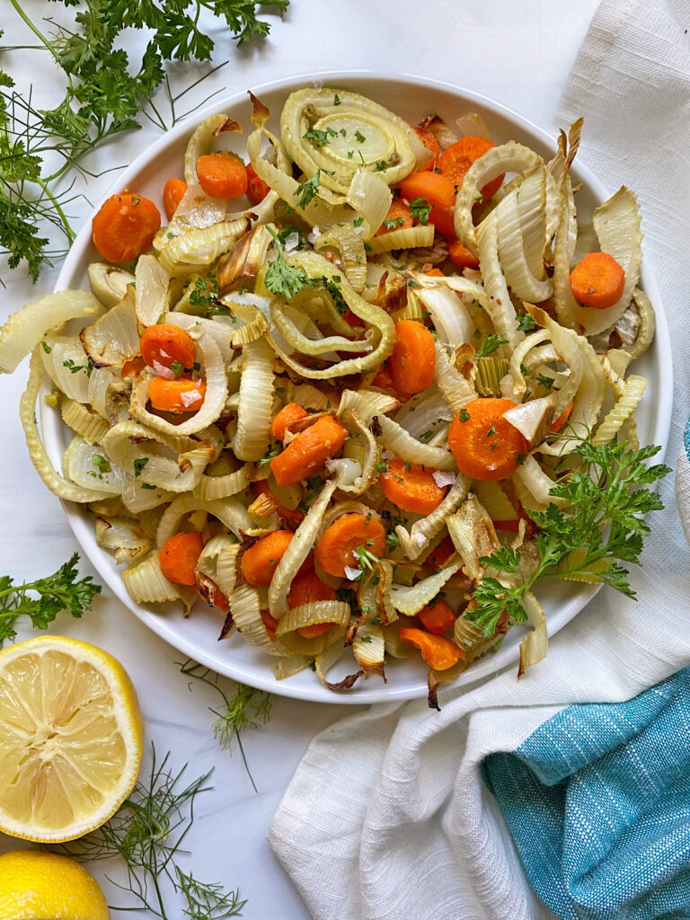Roasted Fennel and Carrots (Paleo, Vegan, Whole30) - Bake It Paleo
