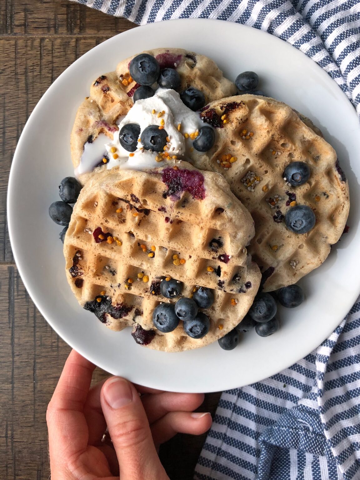 Blueberry Buckwheat Waffles (Gluten Free, Vegan) - Bake It Paleo