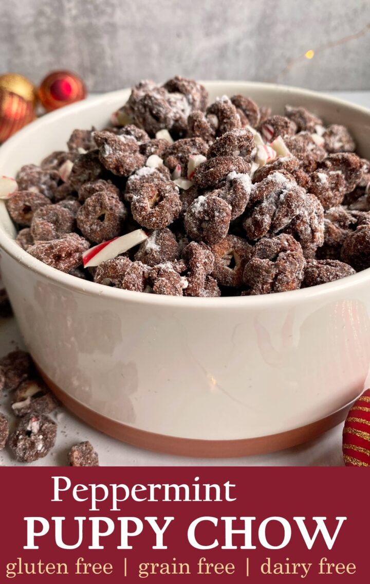 Peppermint Puppy Chow (Paleo, Gluten Free) - Bake It Paleo
