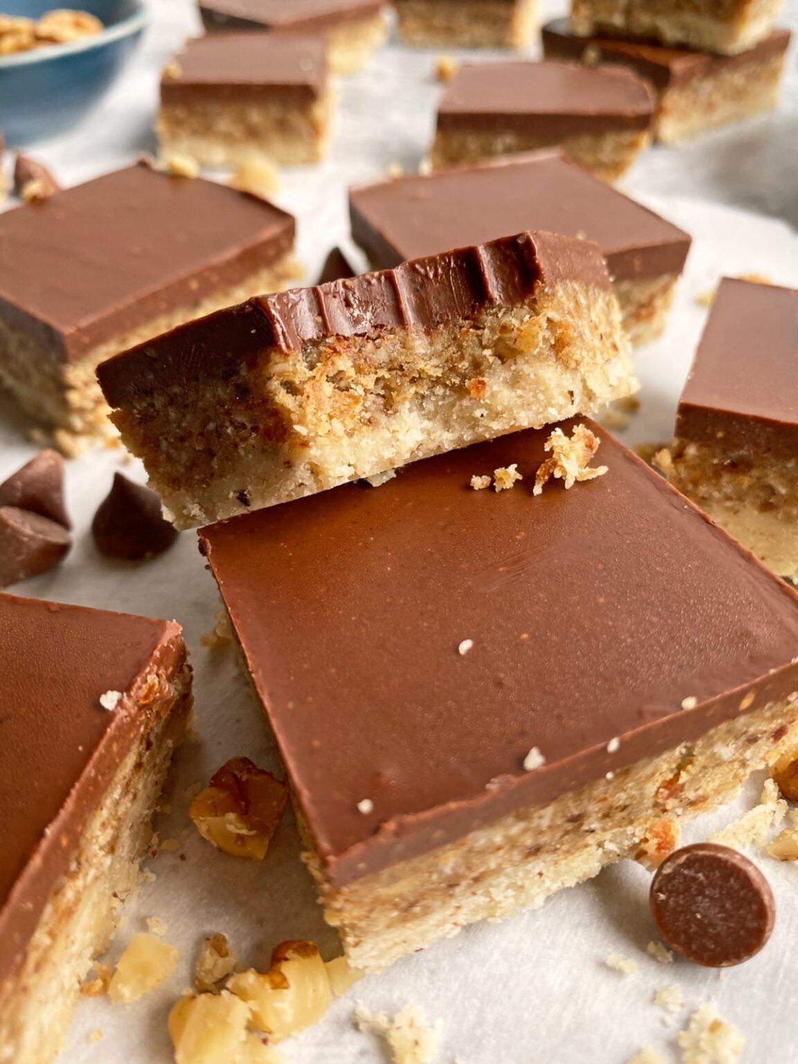 Healthy Walnut Date Bars (No Bake) - Bake It Paleo