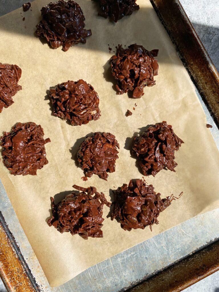 Dark Chocolate Coconut Clusters (Keto) - Bake It Paleo