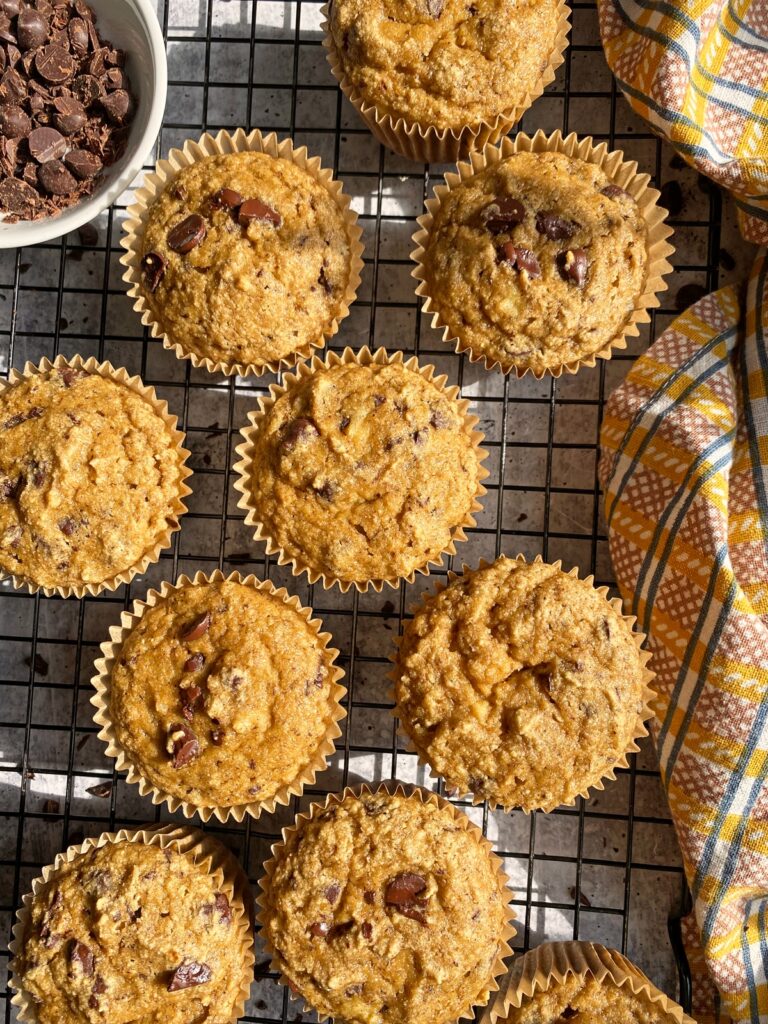 Chocolate Chip Tigernut Flour Muffins (Paleo) - Bake It Paleo