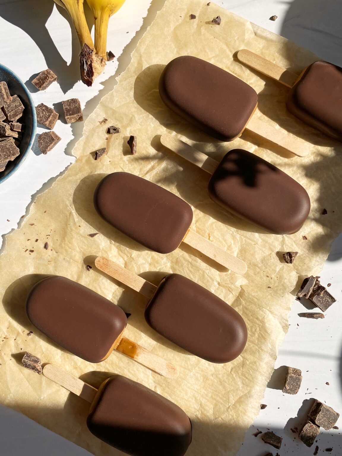 Chocolate Covered Banana Ice Cream Bars - Bake It Paleo