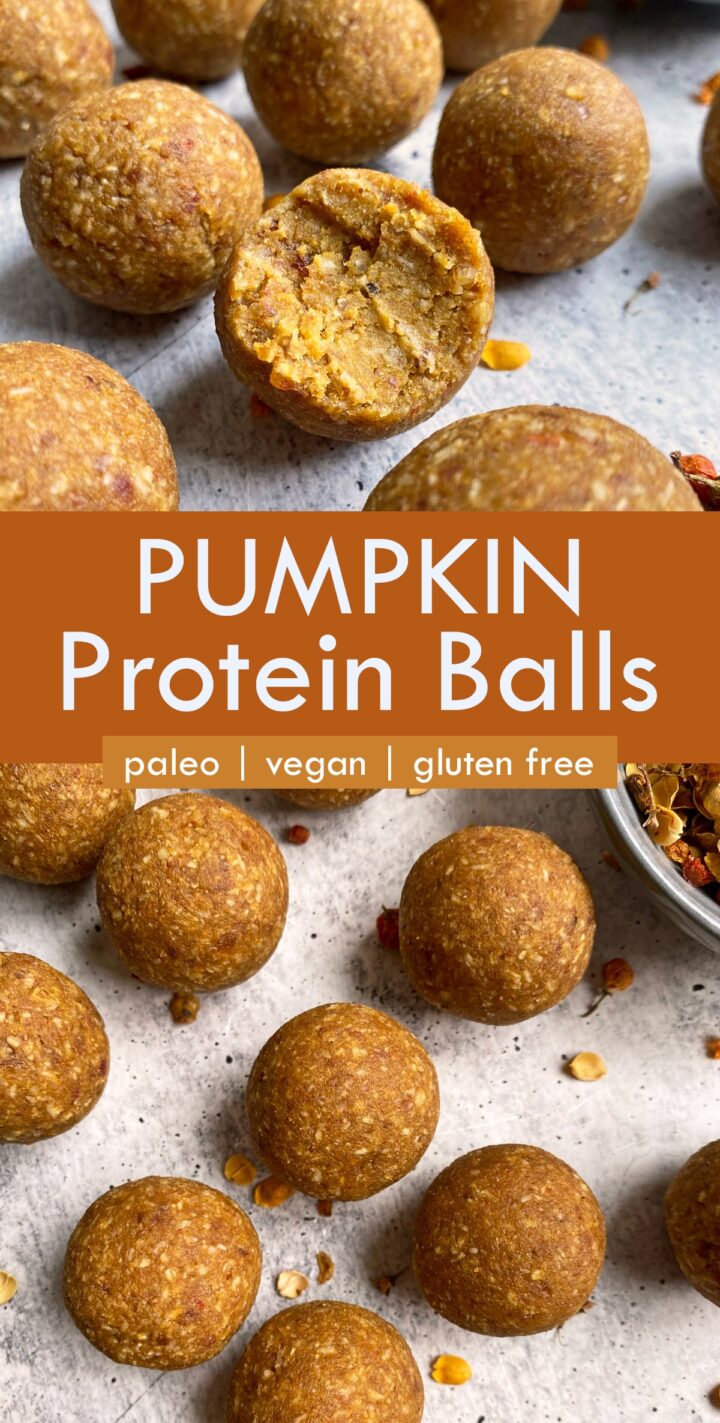 Paleo Pumpkin Protein Balls (No Bake, Vegan) - Bake It Paleo