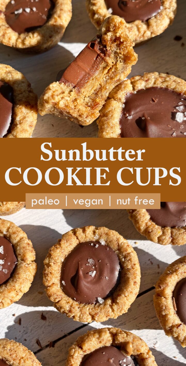 Sunbutter Cookie Cups (Paleo, Vegan) - Bake It Paleo