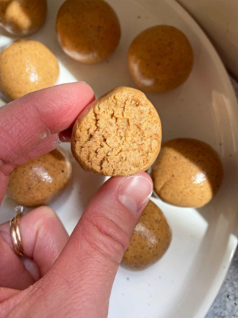 Vanilla Protein Balls (No Nuts, Paleo) - Bake It Paleo