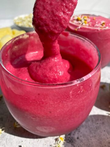 Pineapple Beet Smoothie (No Banana) - Bake It Paleo