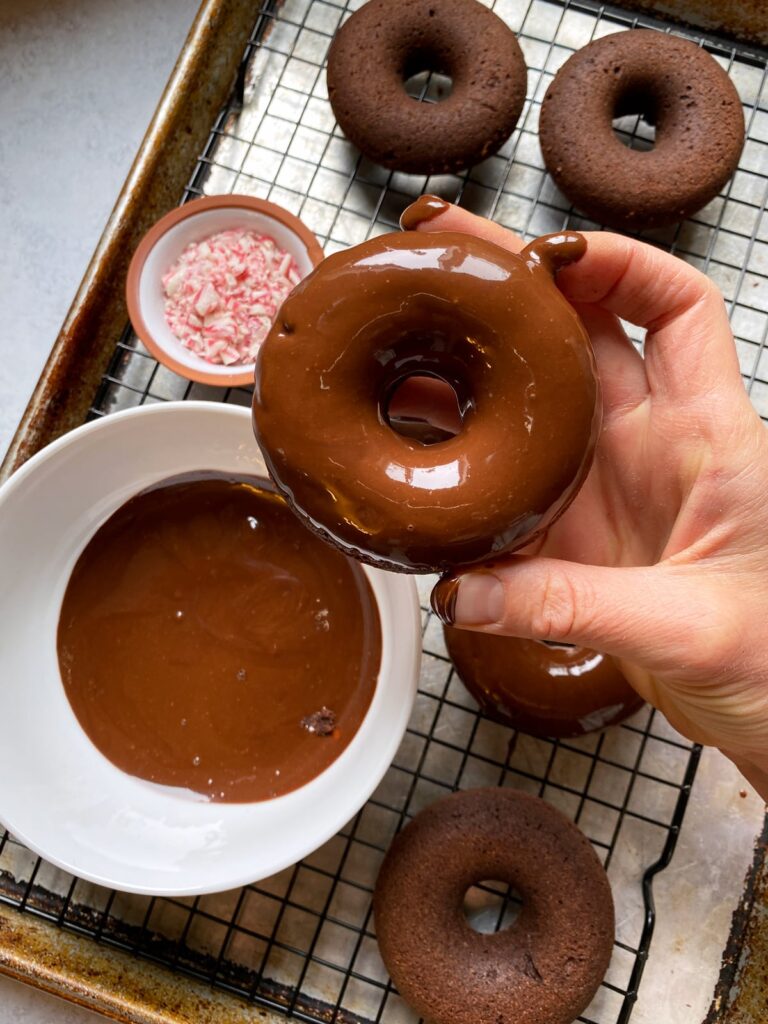 Peppermint Mocha Donuts (Gluten Free, Vegan) - Bake It Paleo