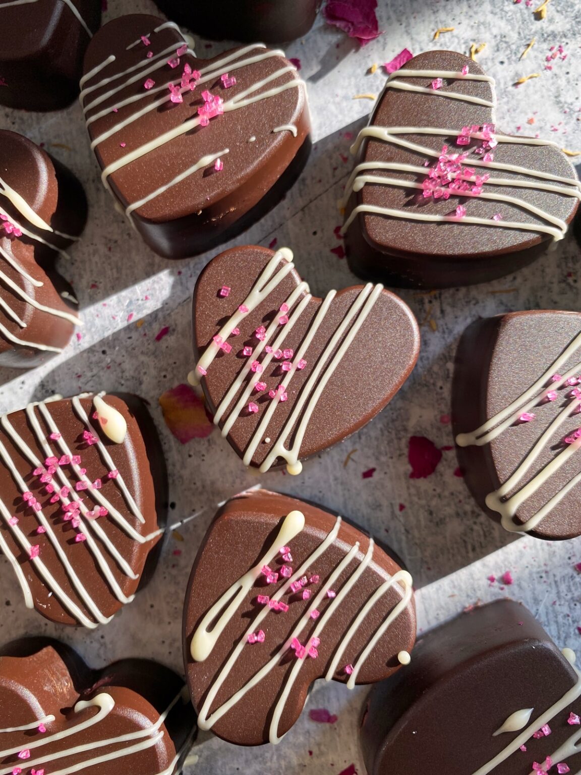 Pink Chocolate Hearts - Bake It Paleo