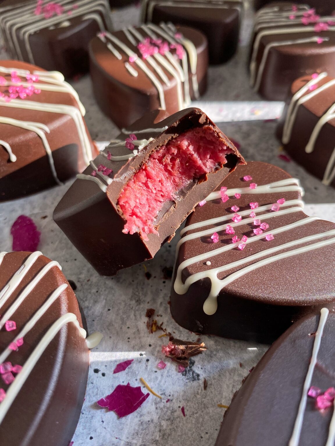 Pink Chocolate Hearts - Bake It Paleo