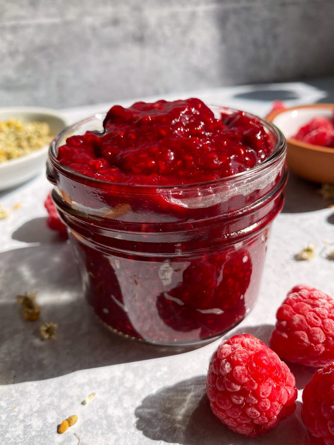 Honey Raspberry Jam (3 Ingredients) - Bake It Paleo