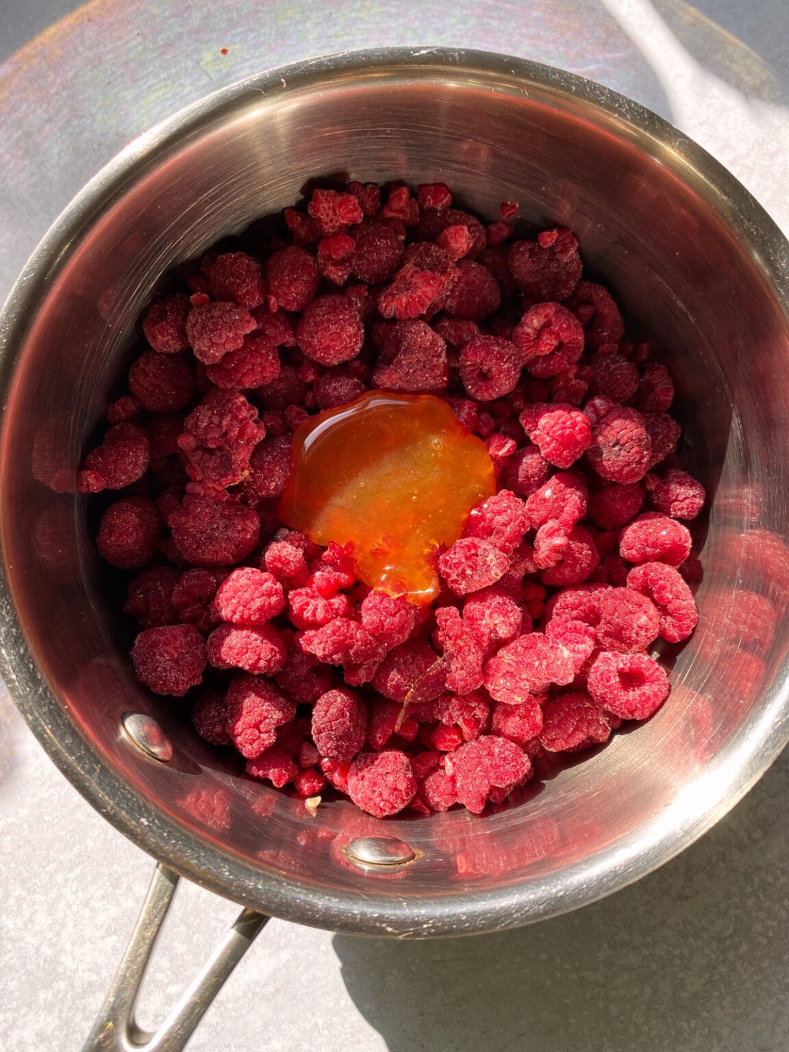 Honey Raspberry Jam (3 Ingredients) - Bake It Paleo