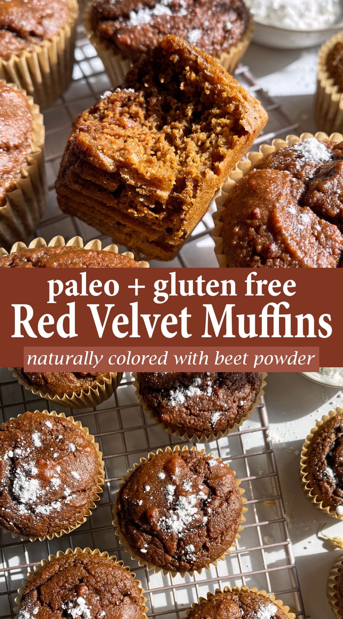 Healthy Red Velvet Muffins (Gluten Free, No Refined Sugar) - Bake It Paleo