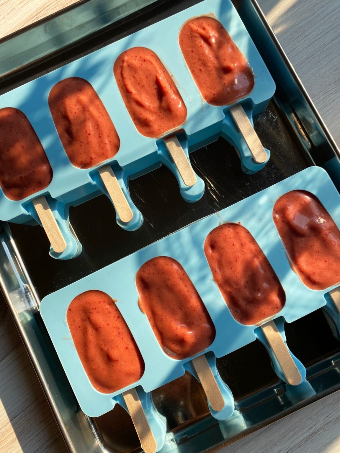Healthy Mango Cherry Popsicles (No Sugar Added) - Bake It Paleo