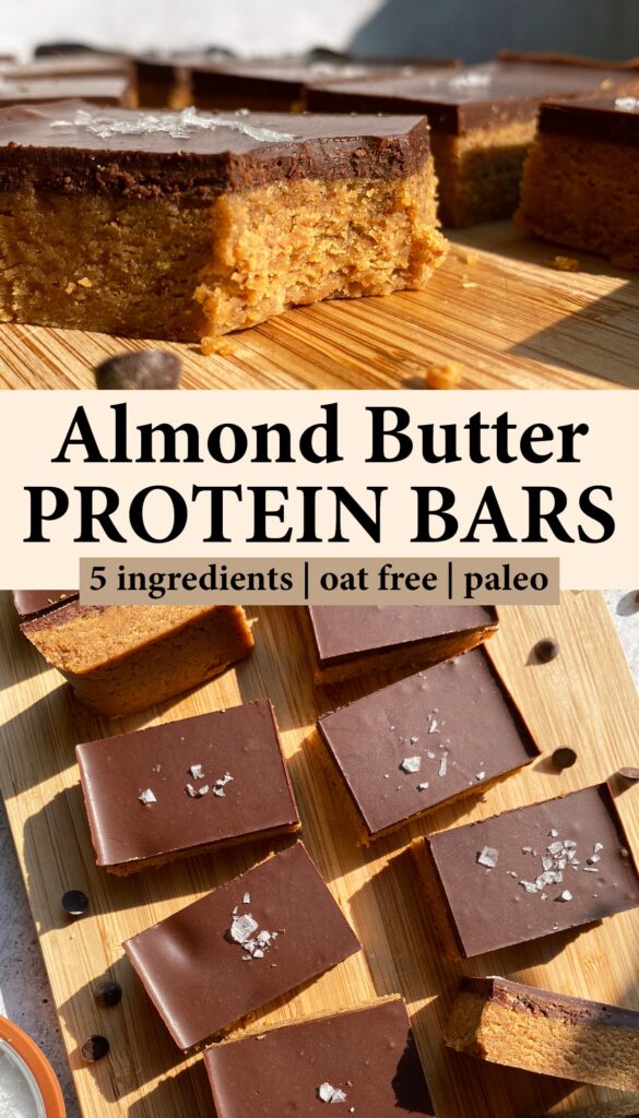 Healthy Almond Butter Protein Bars (Gluten Free) - Bake It Paleo