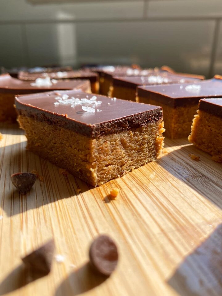 Healthy Almond Butter Protein Bars (Gluten Free) - Bake It Paleo