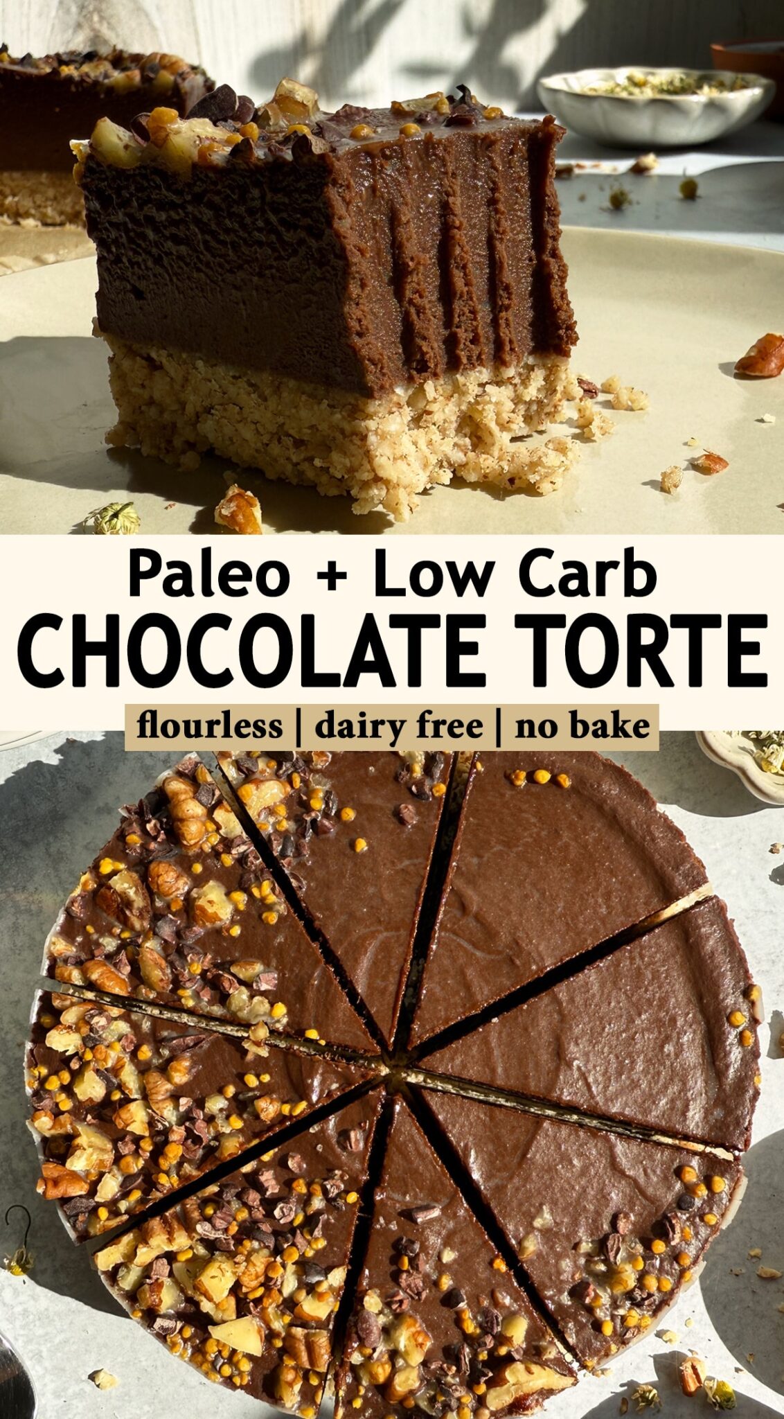 Paleo Chocolate Torte (Flourless, No Bake) - Bake It Paleo