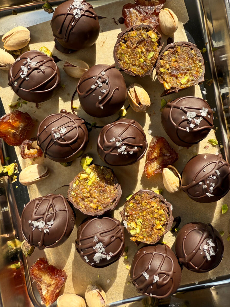 Pistachio Date Balls (5 Ingredients) - Bake It Paleo